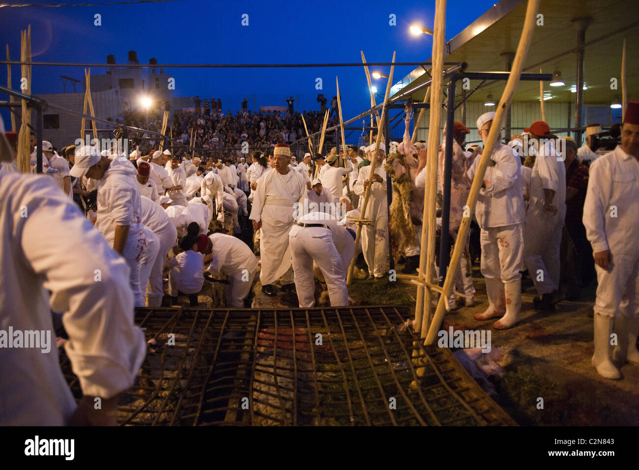 The Passover sacrifice units the Samaritan community. Mount Gerizim ...