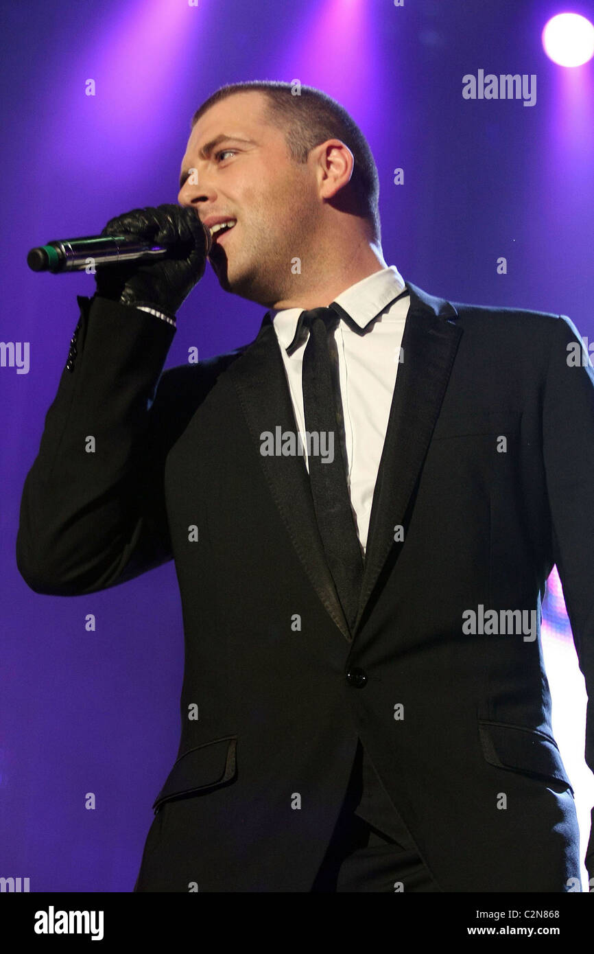 Westlife Performing Live In Concert At Wembley Arena London England