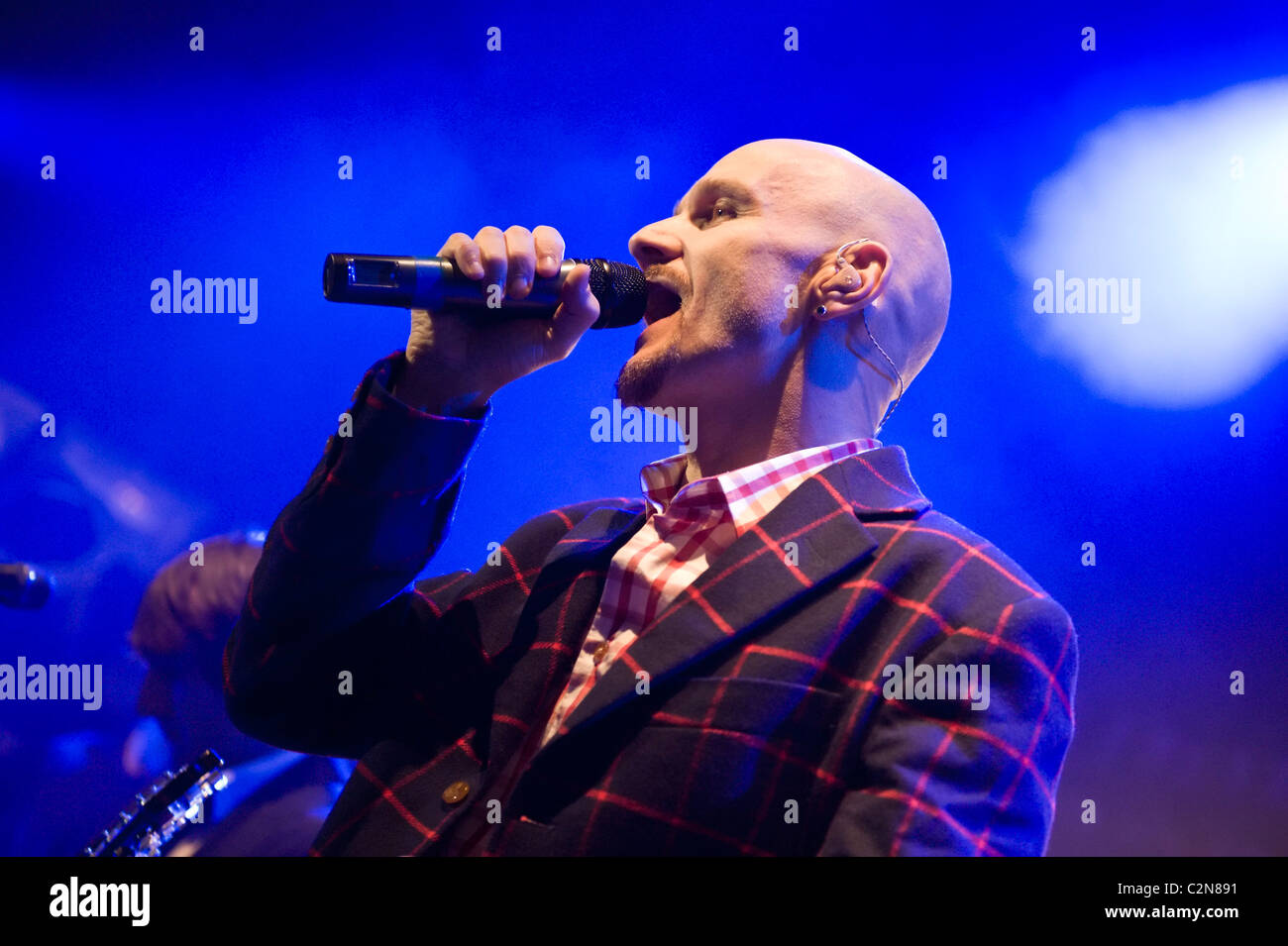 Tim Booth British rock band James performing live at Shepherds Bush ...