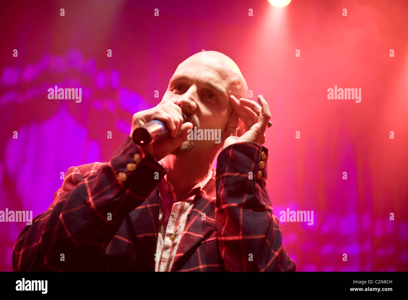Tim Booth British rock band James performing live at Shepherds Bush ...