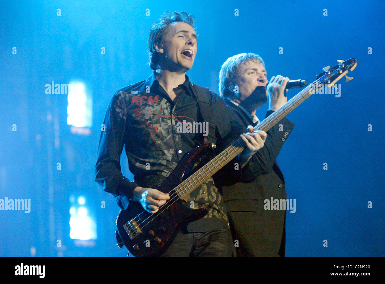 John Taylor and Simon Le Bon Duran Duran performing live in concert as ...