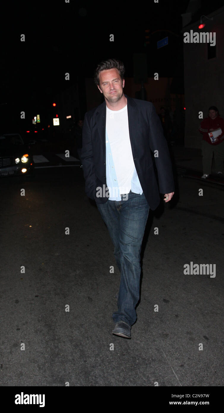Matthew Perry outside Hollywood's Villa Lounge Los Angeles, California ...