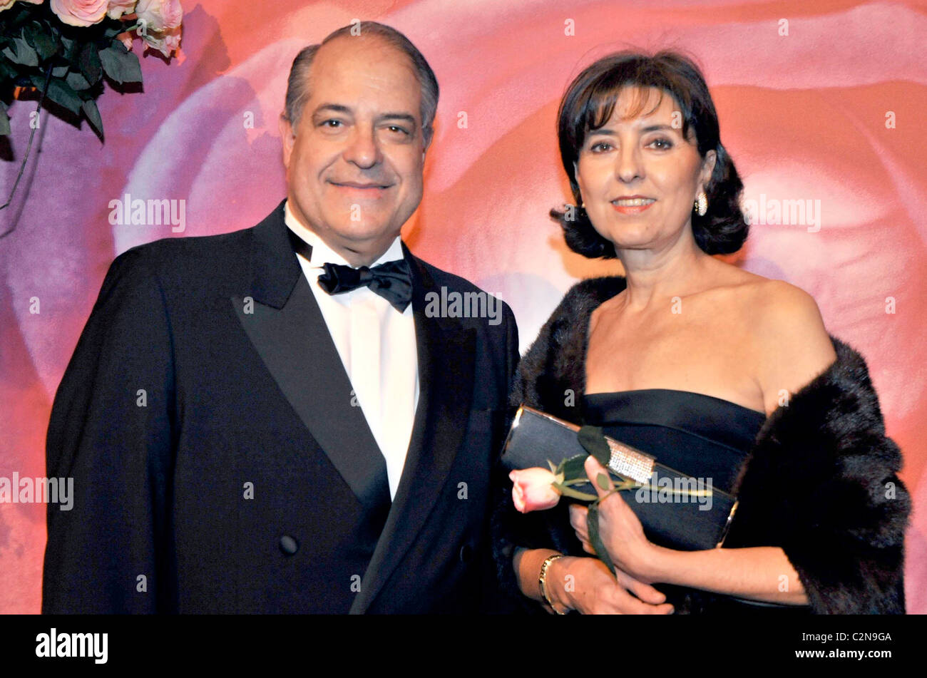 Bernard Lambert and his wife 2008 Monte Carlo Rose Ball 'Movida' held ...