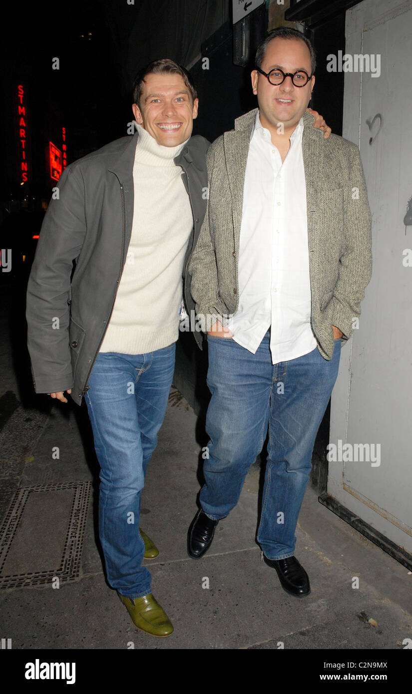 John Partridge and Guest leaving the Ivy restaurant London, England ...