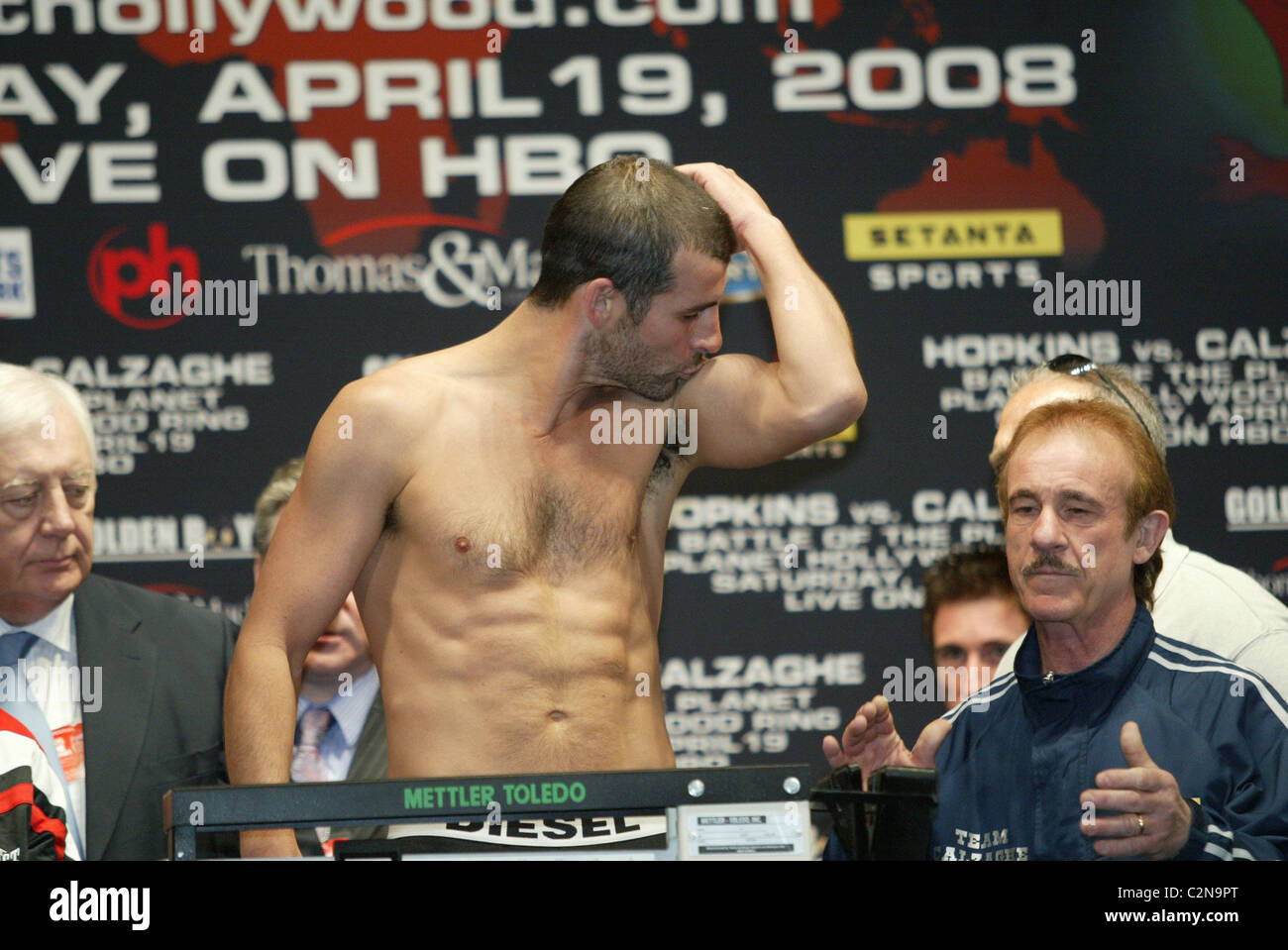 Joe Calzaghe Bernard Hopkins and Joe Calzaghe weigh in at Planet ...