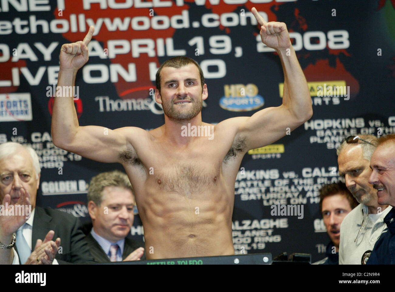 Joe Calzaghe Bernard Hopkins and Joe Calzaghe weigh in at Planet ...