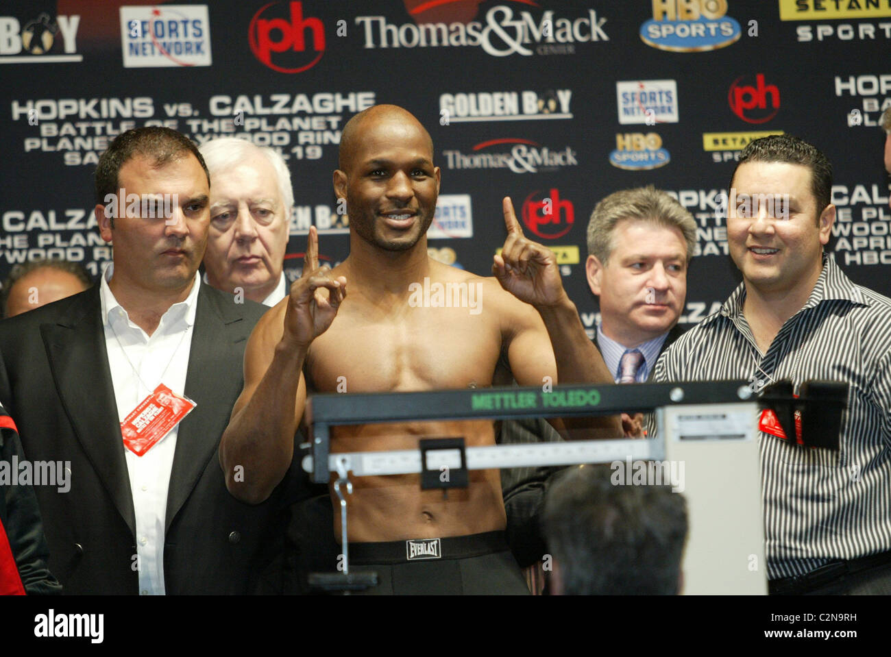 Bernard Hopkins Bernard Hopkins and Joe Calzaghe weigh in at Planet ...