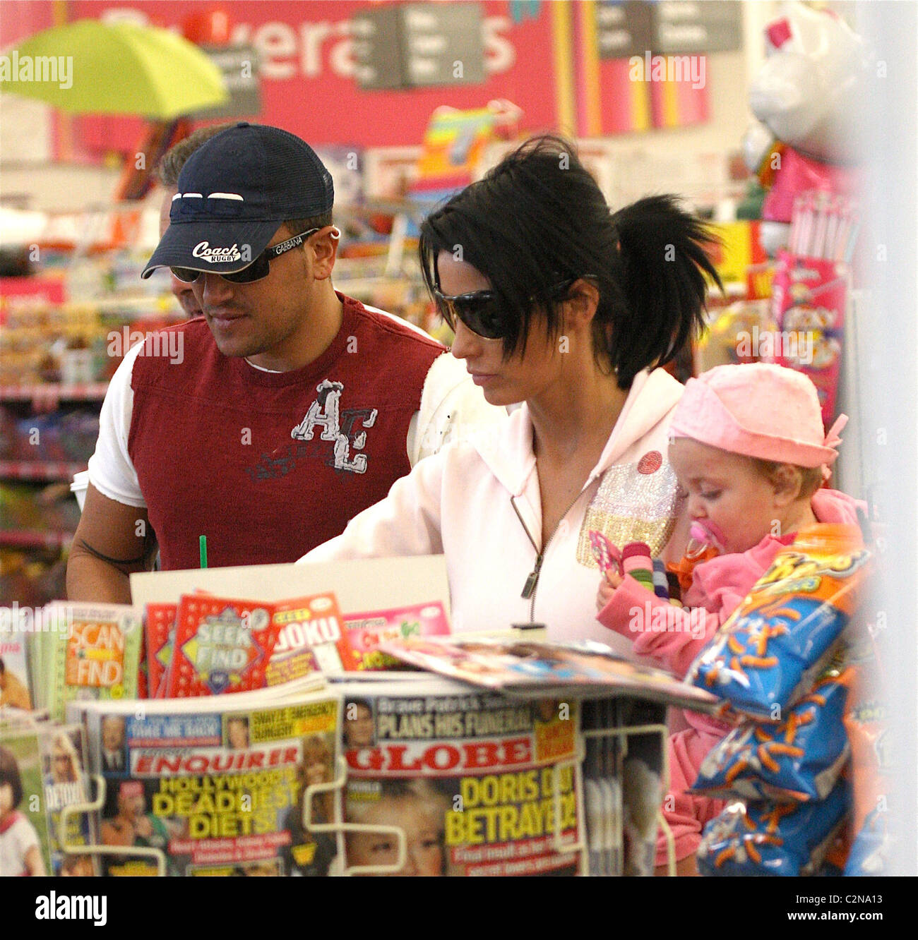 Katie Price and Peter Andre with their daughter Princess Tiáamii went ...