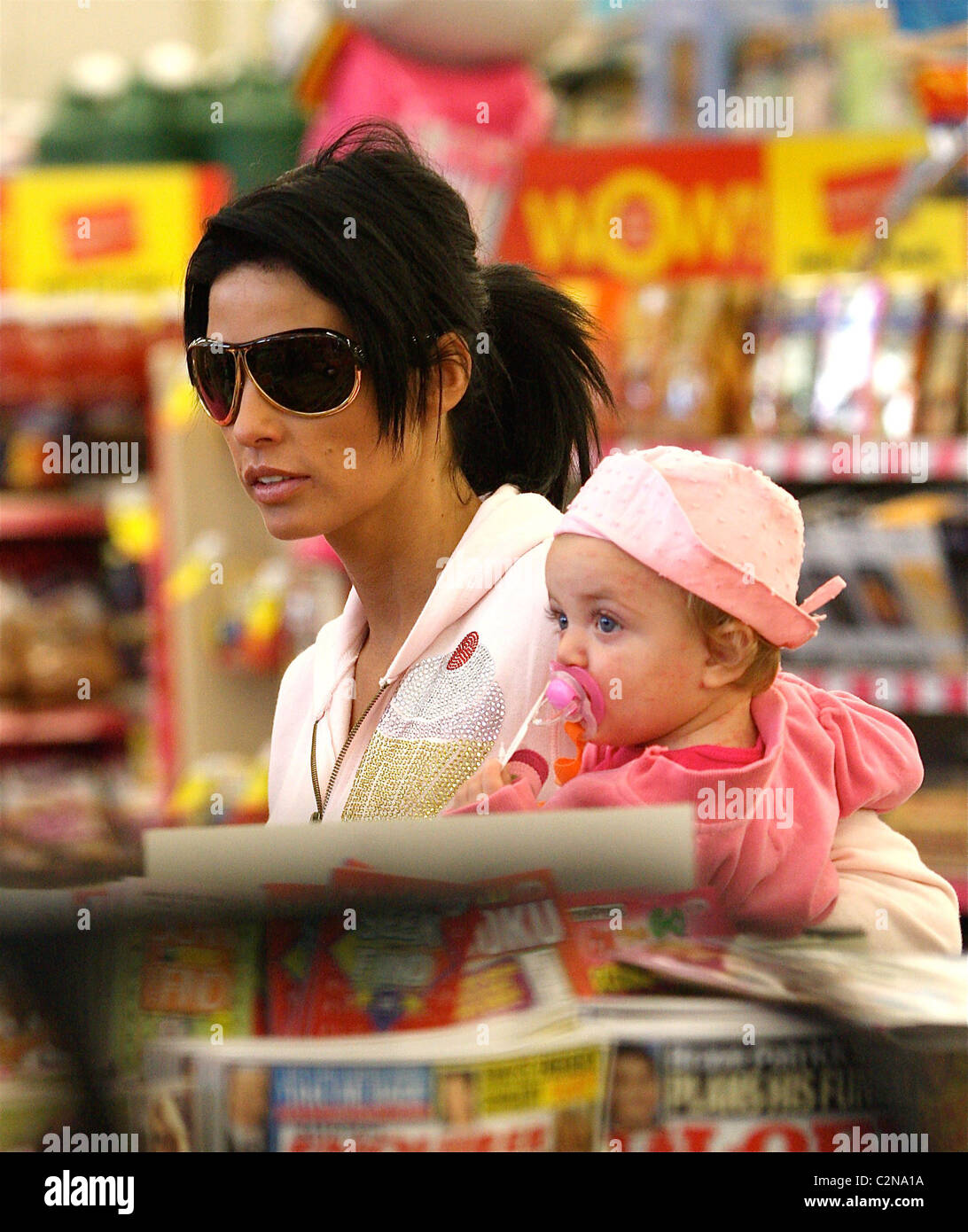 Katie Price with her daughter Princess Tiáamii went to Starbucks, CVS ...