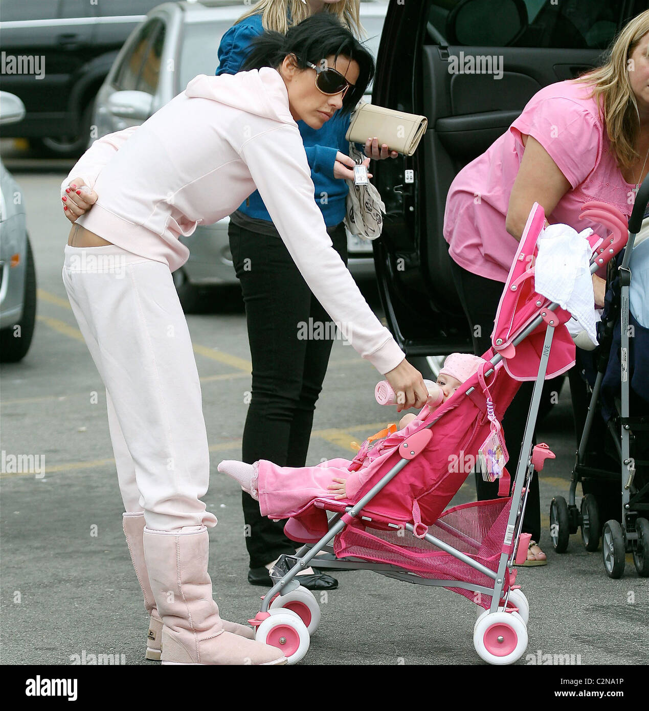 Katie Price with her daughter Princess Tiáamii went to Starbucks, CVS ...