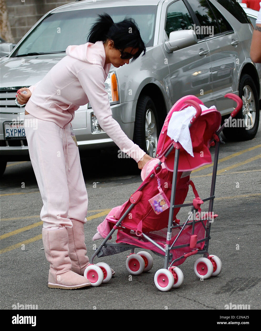 Katie Price with her daughter Princess Tiáamii went to Starbucks, CVS ...