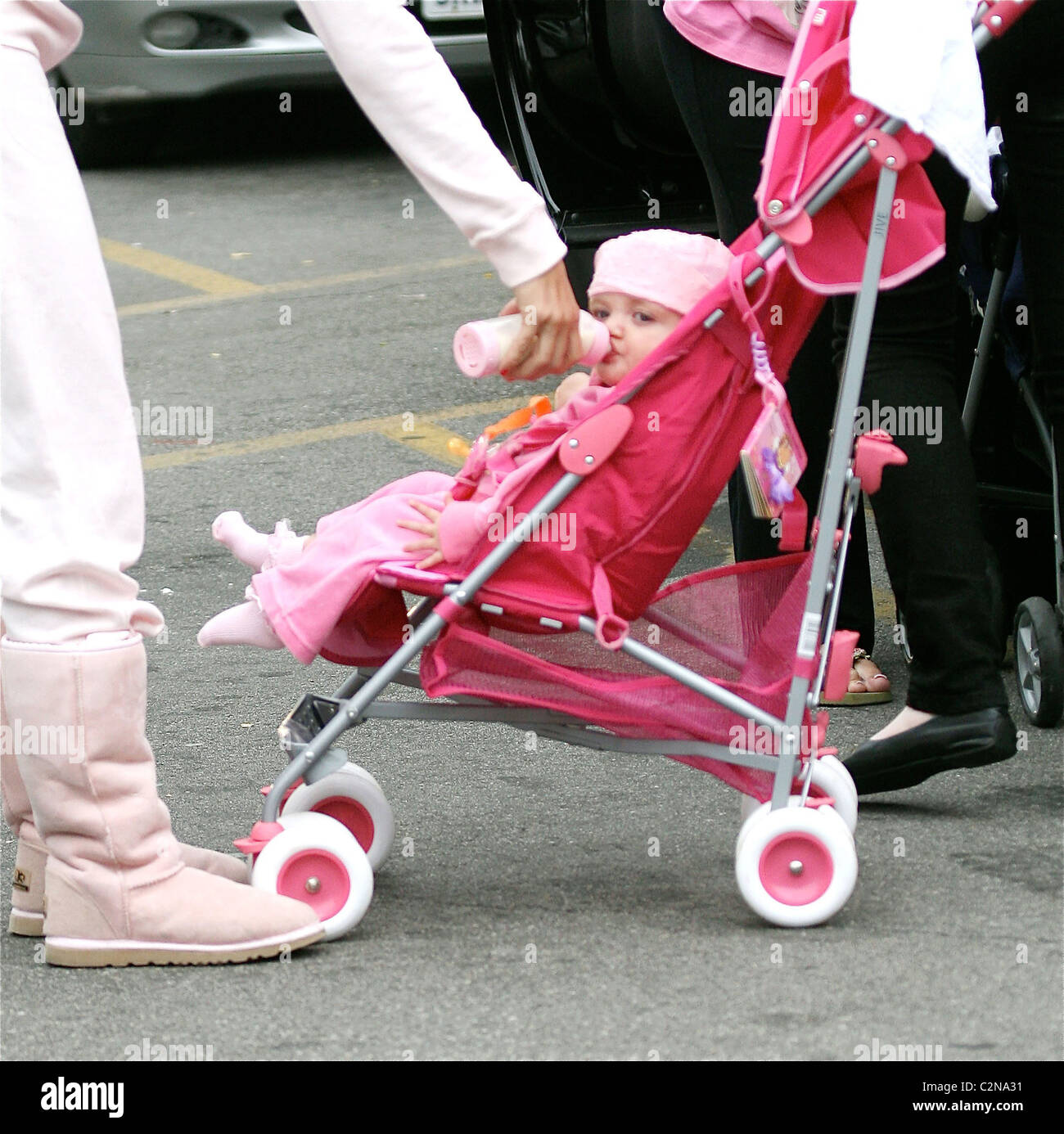 Katie Price with her daughter Princess Tiáamii went to Starbucks, CVS ...
