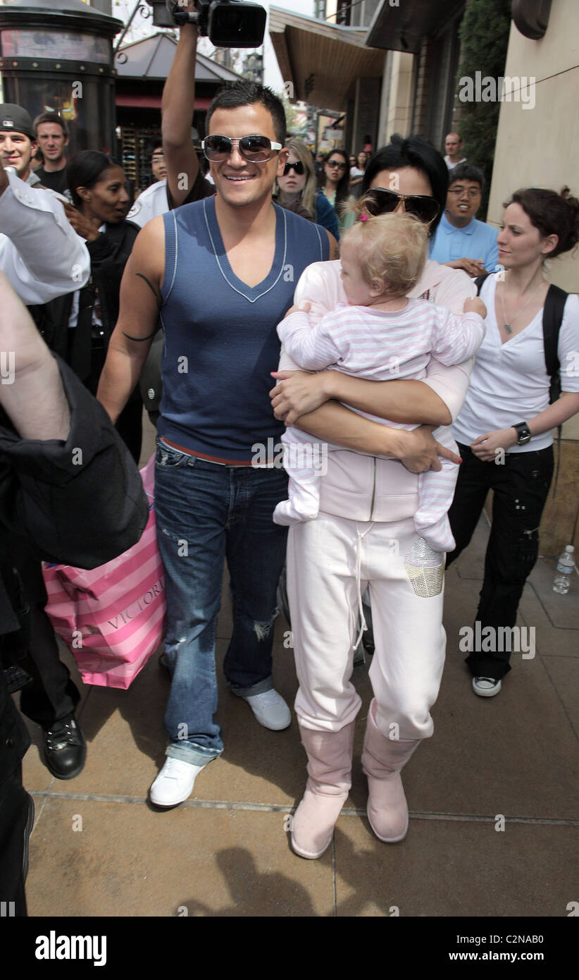 Katie Price and Peter Andre with their daughter Princess Tißamii at the ...