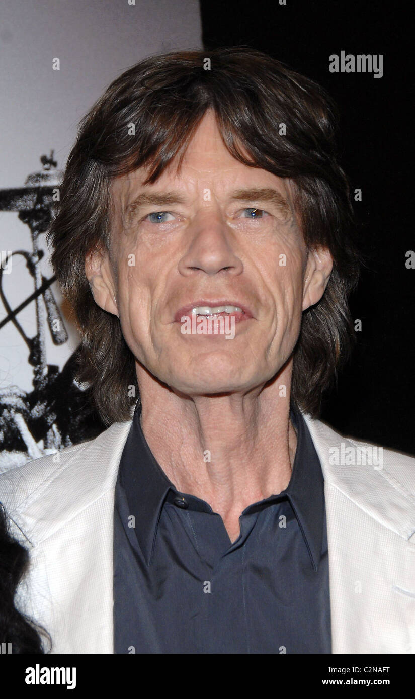 Mick Jagger at the New York Premiere of 'Shine a Light' held at the ...