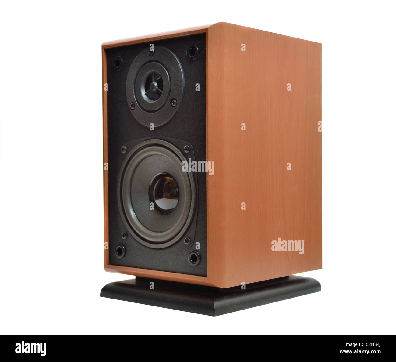 Acoustic system on a white background Stock Photo - Alamy