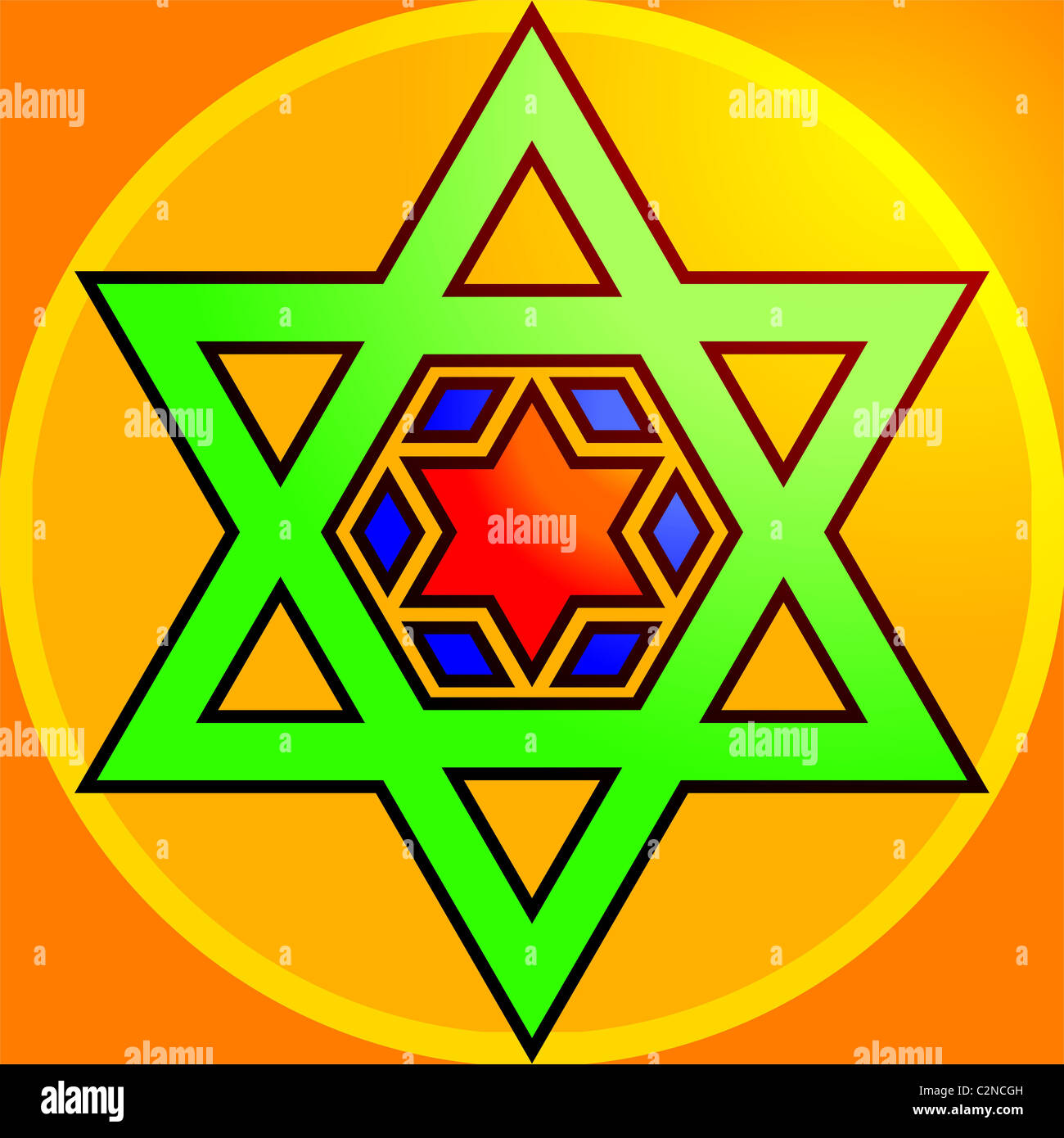 Illustration of a tantrik painting Stock Photo - Alamy