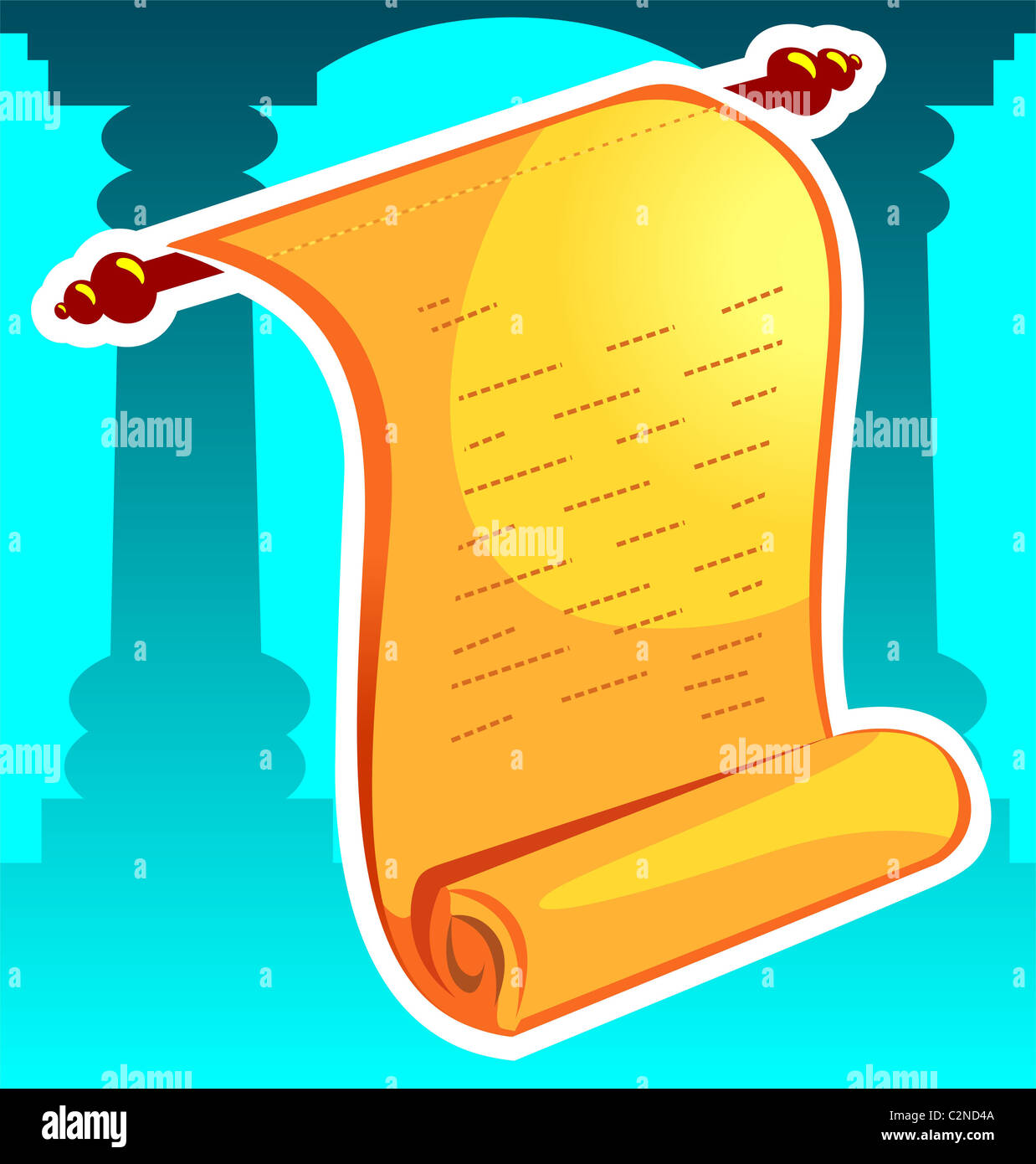 Illustration of an old message foam Stock Photo - Alamy