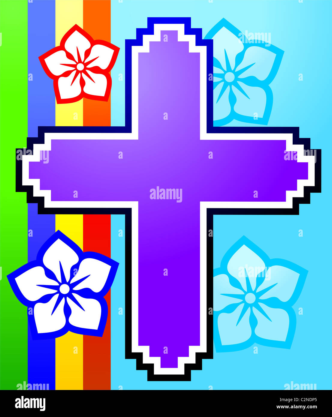 Cross in blue hi-res stock photography and images - Alamy