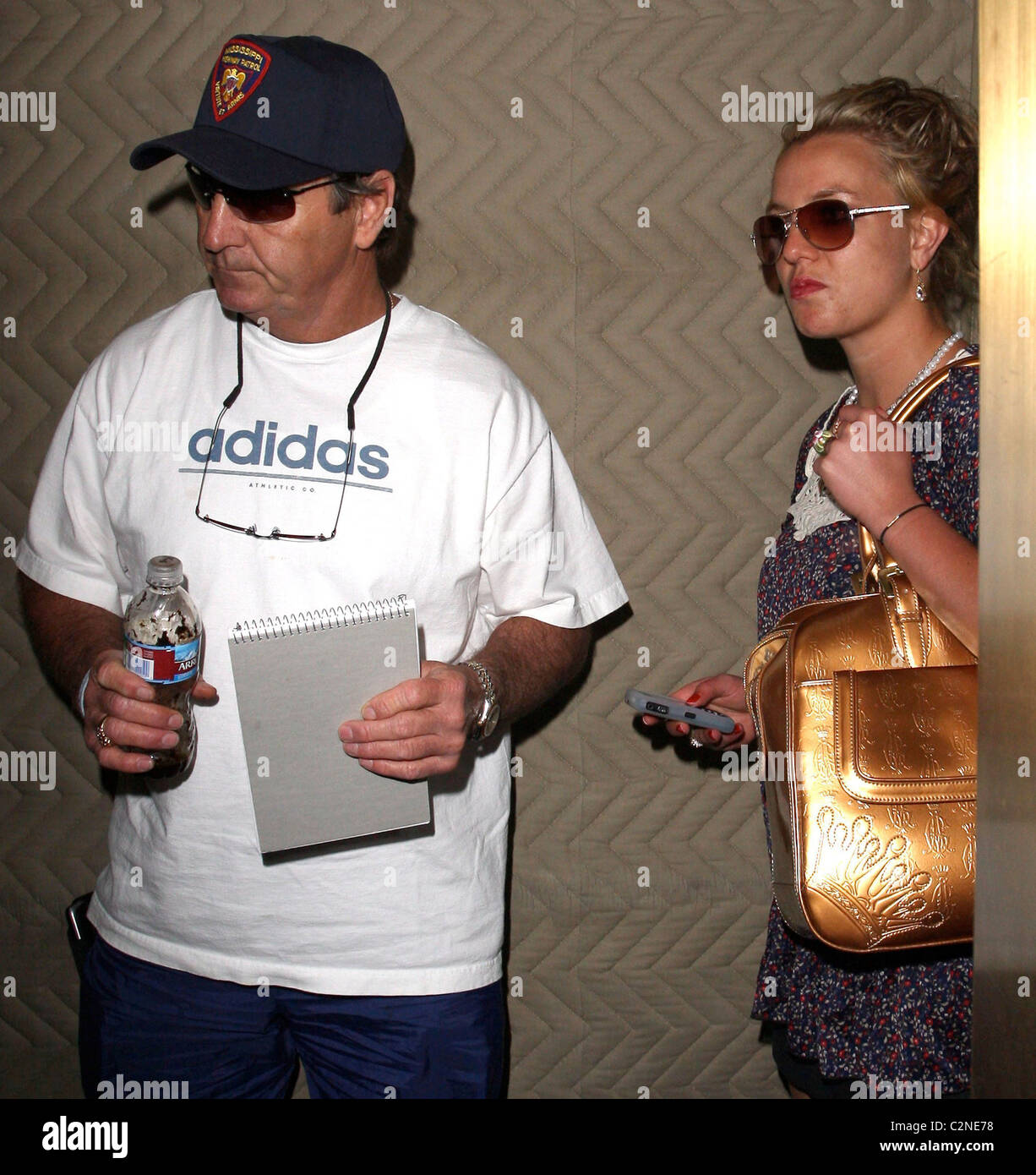 Britney Spears and father Jamie Spears visiting the East West Bank in ...