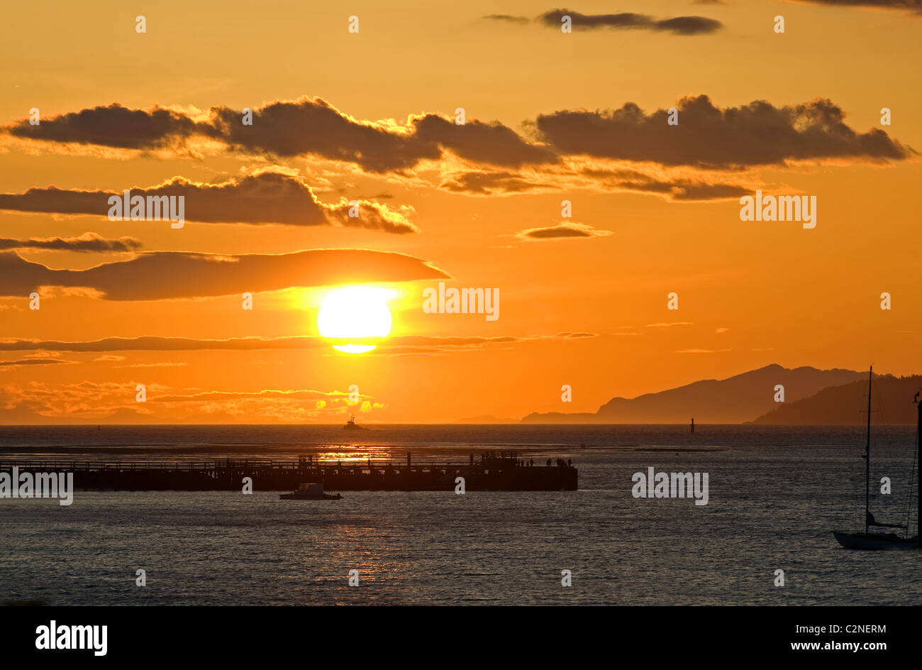 Sunset above English Bay in Vancouver Stock Photo - Alamy