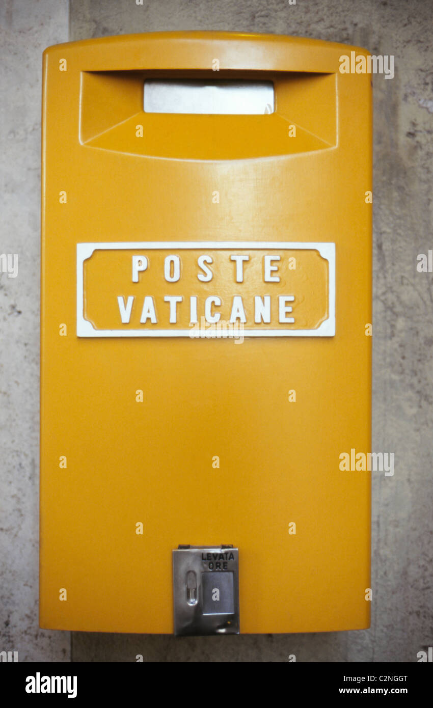 Poste Vaticane (Vatican Mail) post box front view close-up Stock Photo ...