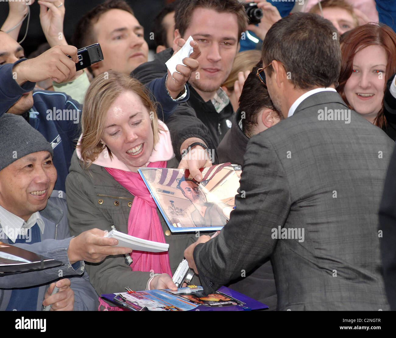 Robert Downey Jr UK film premiere of 'Iron Man' at Odeon Leicester ...