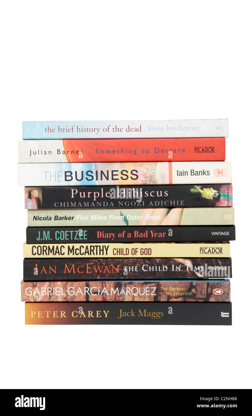 Paper Back Fiction Books Cut Out Stock Photo - Alamy