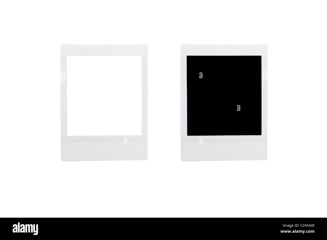 Blank polaroid photographs with white and black fill Stock Photo - Alamy