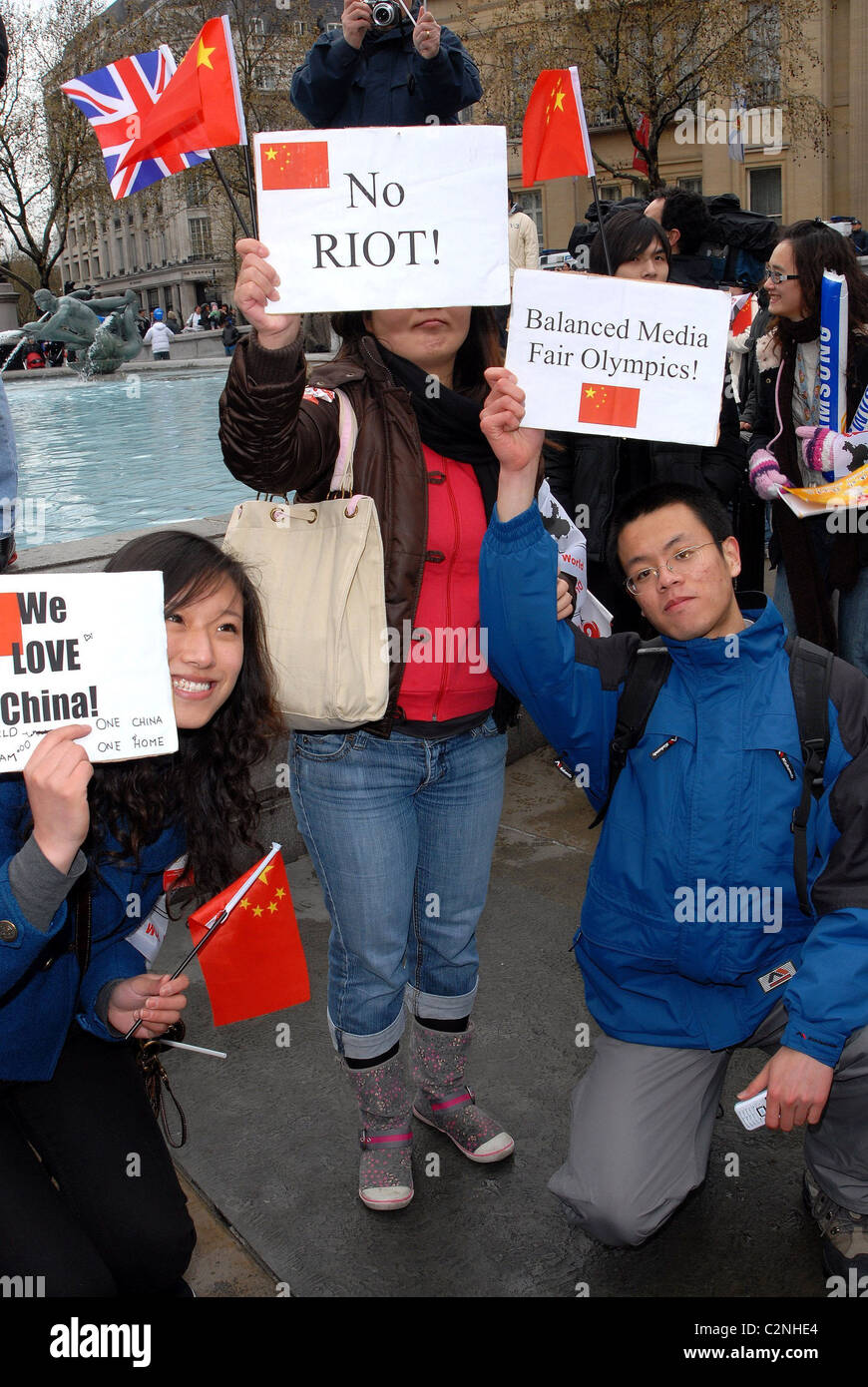 Protests during the Beijing 2008 Olympic Torch Relay London, England ...