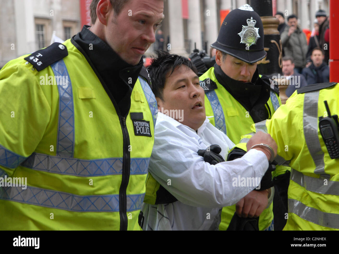 Protests during the Beijing 2008 Olympic Torch Relay London, England ...