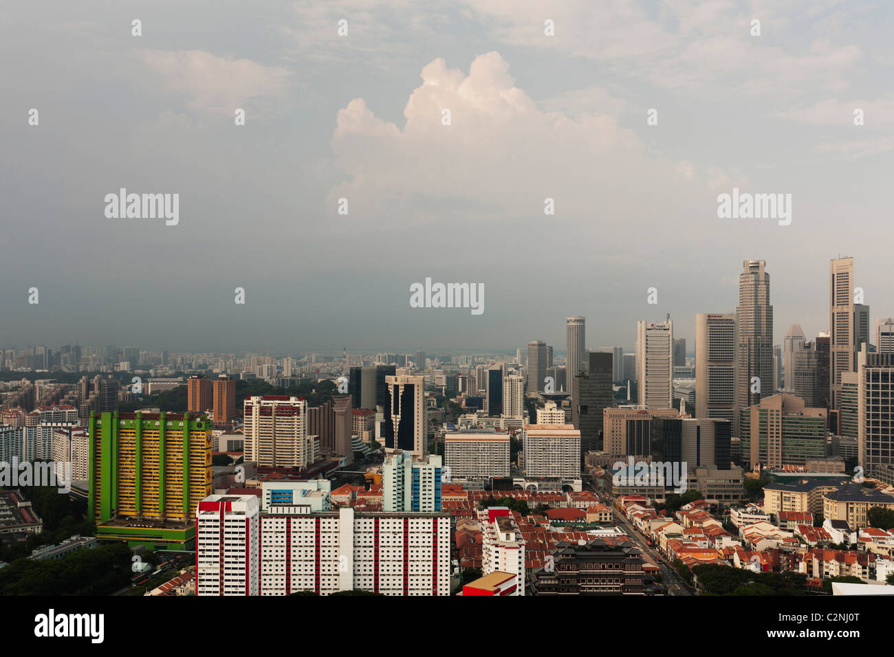 Singapore Central Business District (CBD) skyline seen from Pinnacle ...