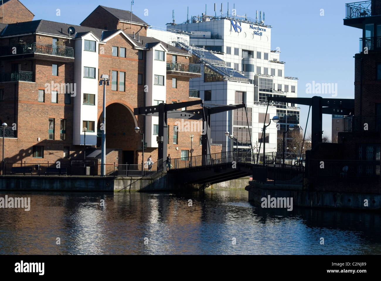 Glengall Bridge, a Dutch-style lift bridge in the heart of Docklands ...