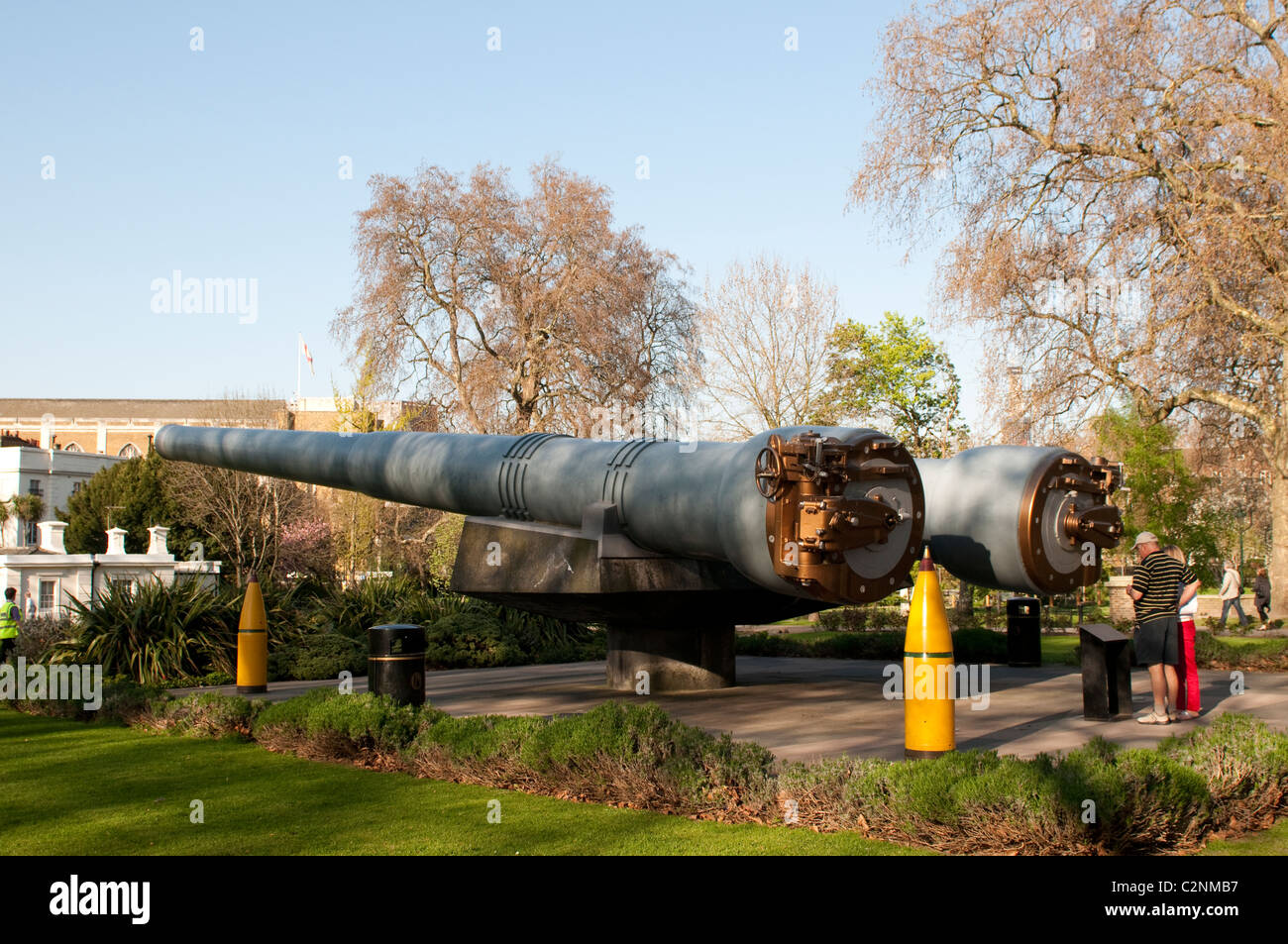 15 inch guns from HMS Ramillies and HMS Roberts outside Imperial War ...
