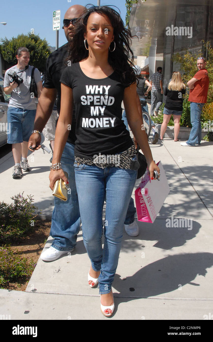 American singer Vanelli goes on a shopping spree at Intermix on ...