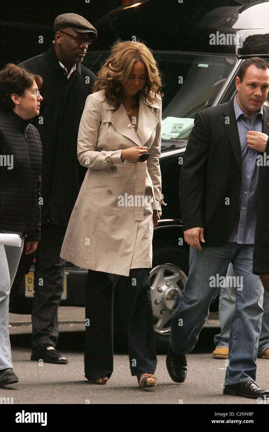 Tyra Banks visits Monty Python's Spamalot in Times Square New York City ...