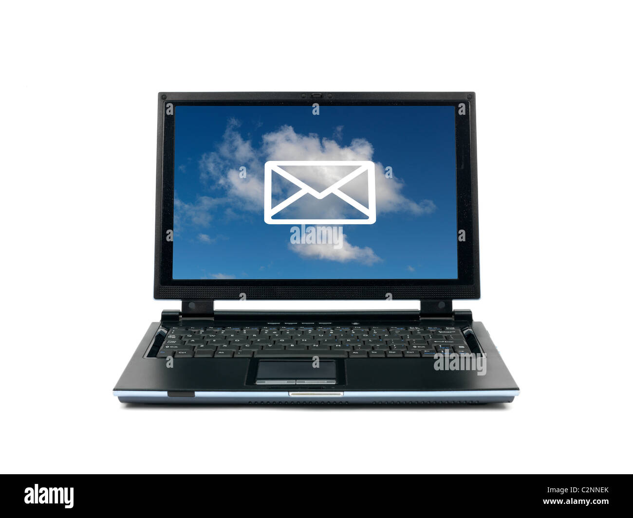 A laptop computer isolated against a white background Stock Photo - Alamy