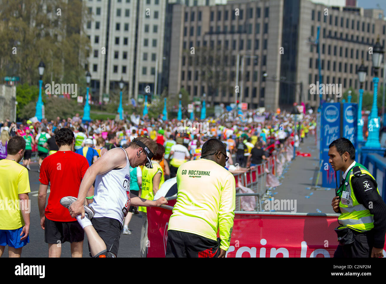 London marathon taken on london bridge between 12 o'clock and 1.30 ...