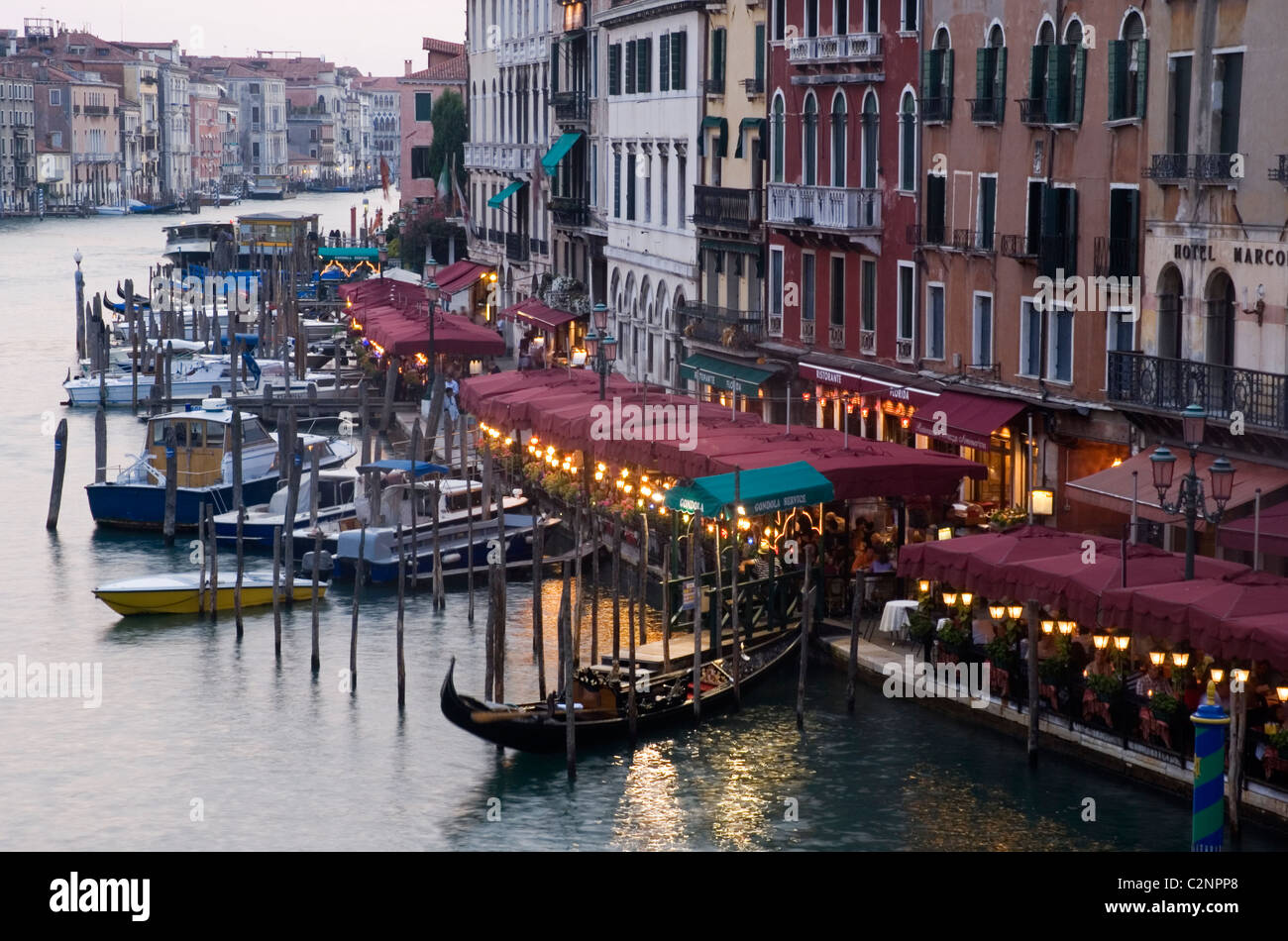 View of the Grand Canal, from Rialto Bridge, Venice, Italy Stock Photo ...