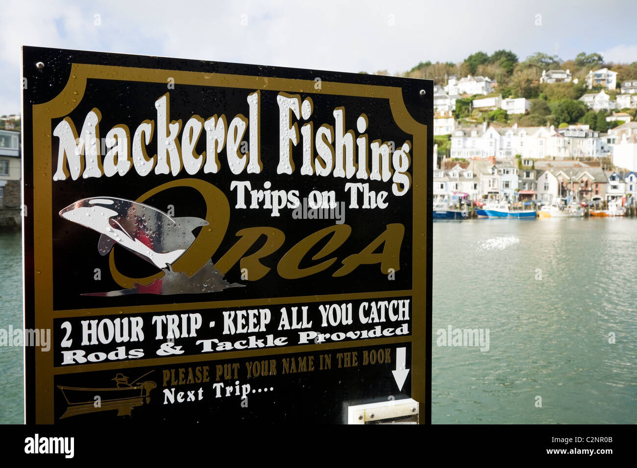 Sign / notices / notice / advert / advertising board in East Looe ...