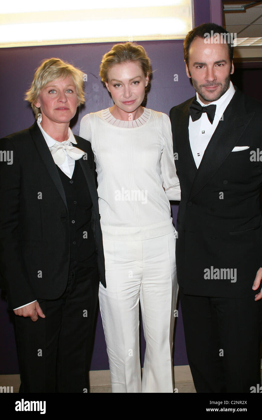 Ellen DeGeneres, Portia de Rossi and Tom Ford GLAAD Media awards at ...