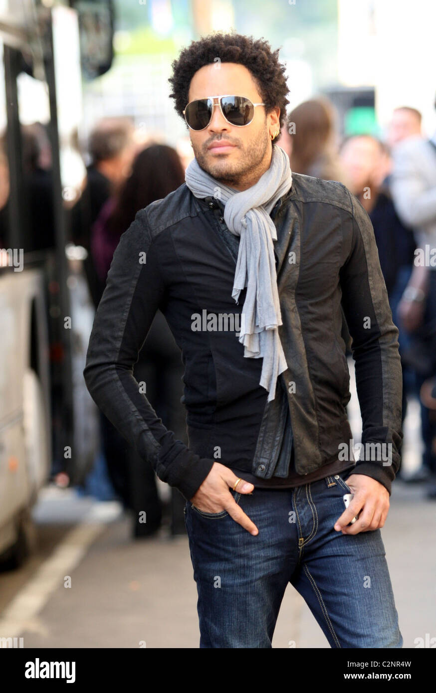Lenny Kravitz on the set of a new Levi's commercial Prague, Czech ...