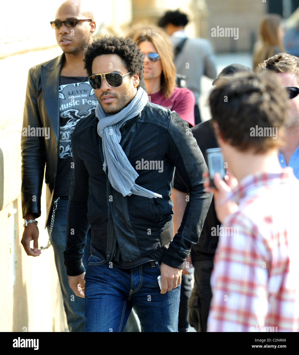 Lenny Kravitz on the set of a new Levi's commercial Prague, Czech ...