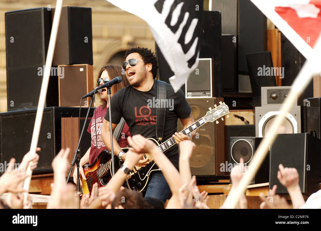 Lenny Kravitz on the set of a new Levi's commercial Prague, Czech ...