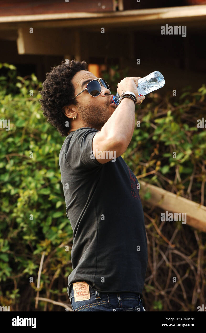 Lenny Kravitz on the set of a new Levi's commercial Prague, Czech ...
