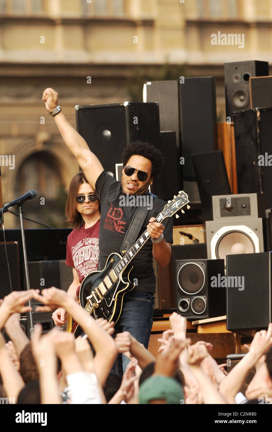 Lenny Kravitz on the set of a new Levi's commercial Prague, Czech ...