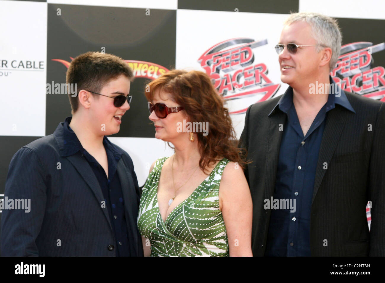 Susan Sarandon, Tim Robbins and their son 'Speed Racer' premiere held ...