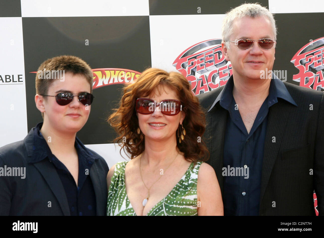 Susan Sarandon, Tim Robbins and their son 'Speed Racer' premiere held ...