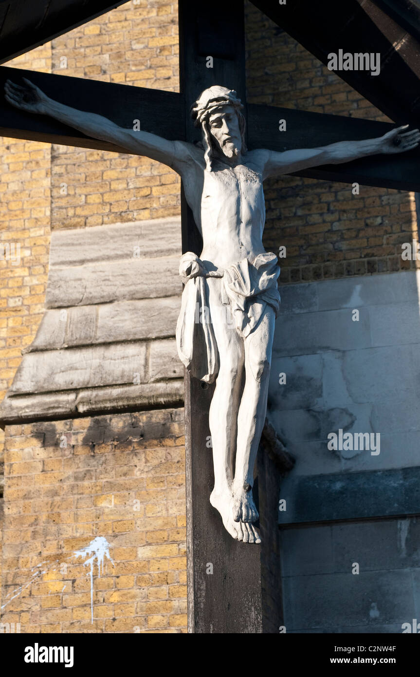 Crucifix, St George's Cathedral, Southwark, Lambeth, London, UK Stock ...