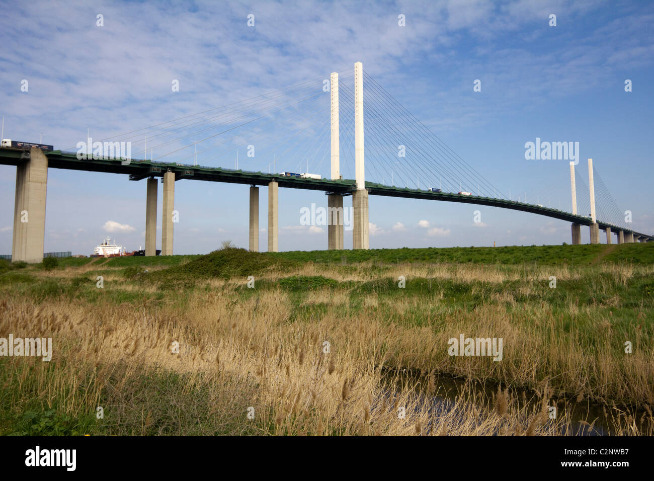 The Queen Elizabeth II Bridge dartford river thames M25 crossing london ...