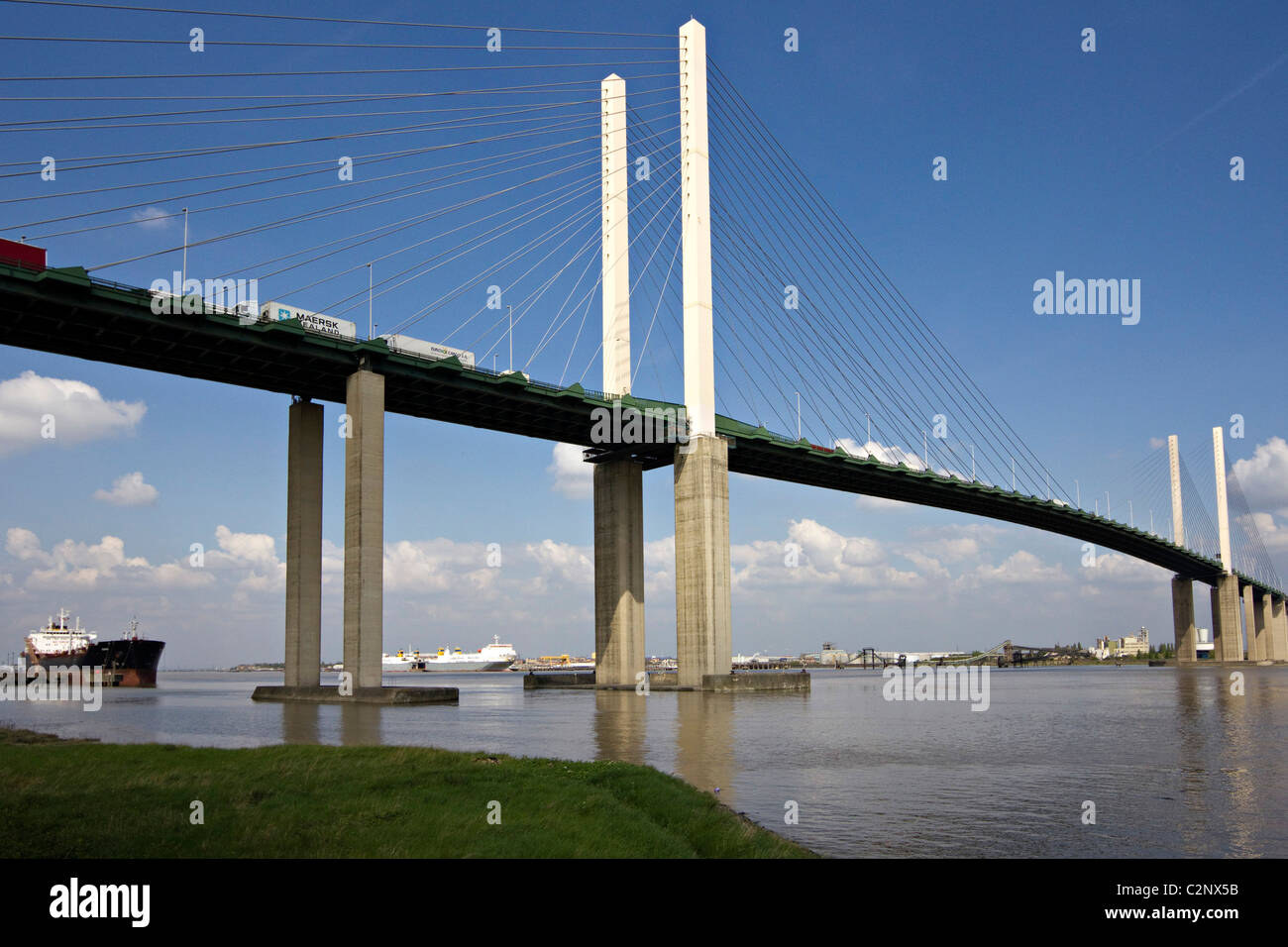 The Queen Elizabeth II Bridge dartford river thames M25 crossing london ...